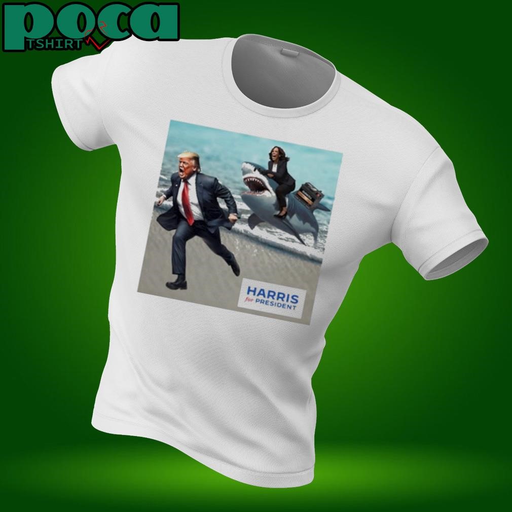 Harris for president Kamala Harris ride shark chase Trump make America ...